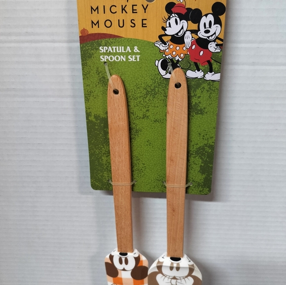 Disney | Kitchen | Disney Mickey Mouse Spatula Spoon Set Brown And ...